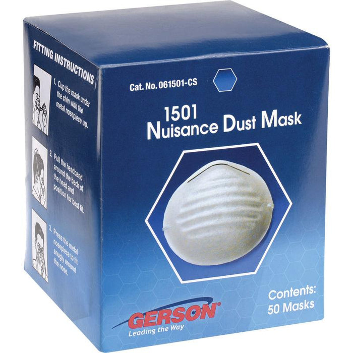 Gerson 1501 Nuisance Dust Mask 50/dispenser (pack Of 50 1 Nuisance Dust ...