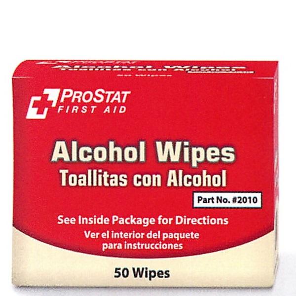 First Aid Alcohol Wipes 50 Count/Box, 2010 — ASA Safety Supply