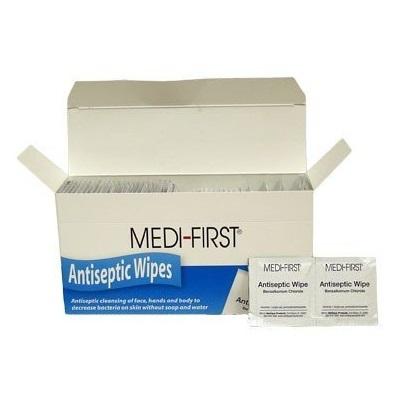 Med-First First Aid Antiseptic Wipes 100 Count/Box — ASA Safety Supply