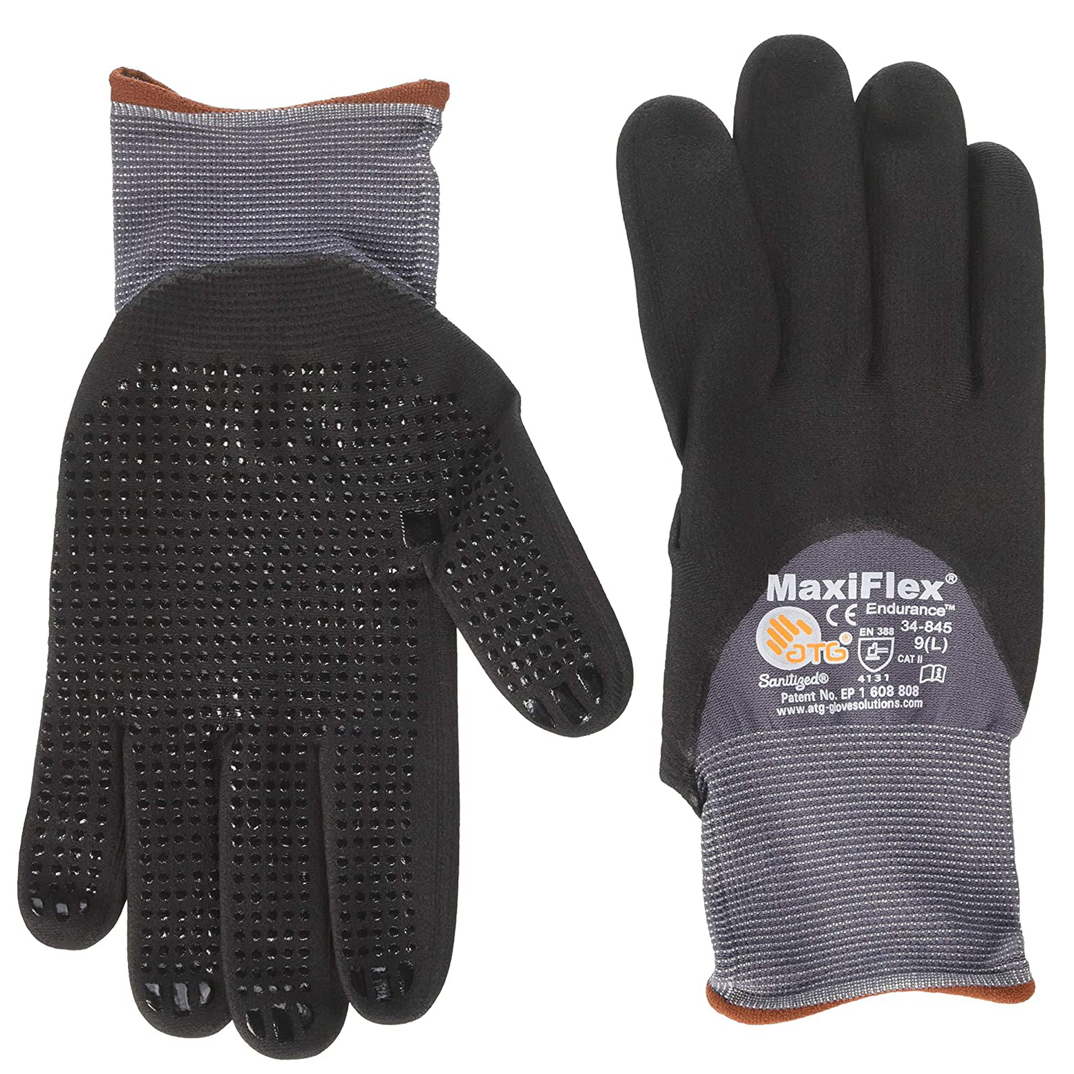 MaxiFlex Endurance Seamless Knit Nylon Glove with 3/4 Dip Nitrile Coat ...