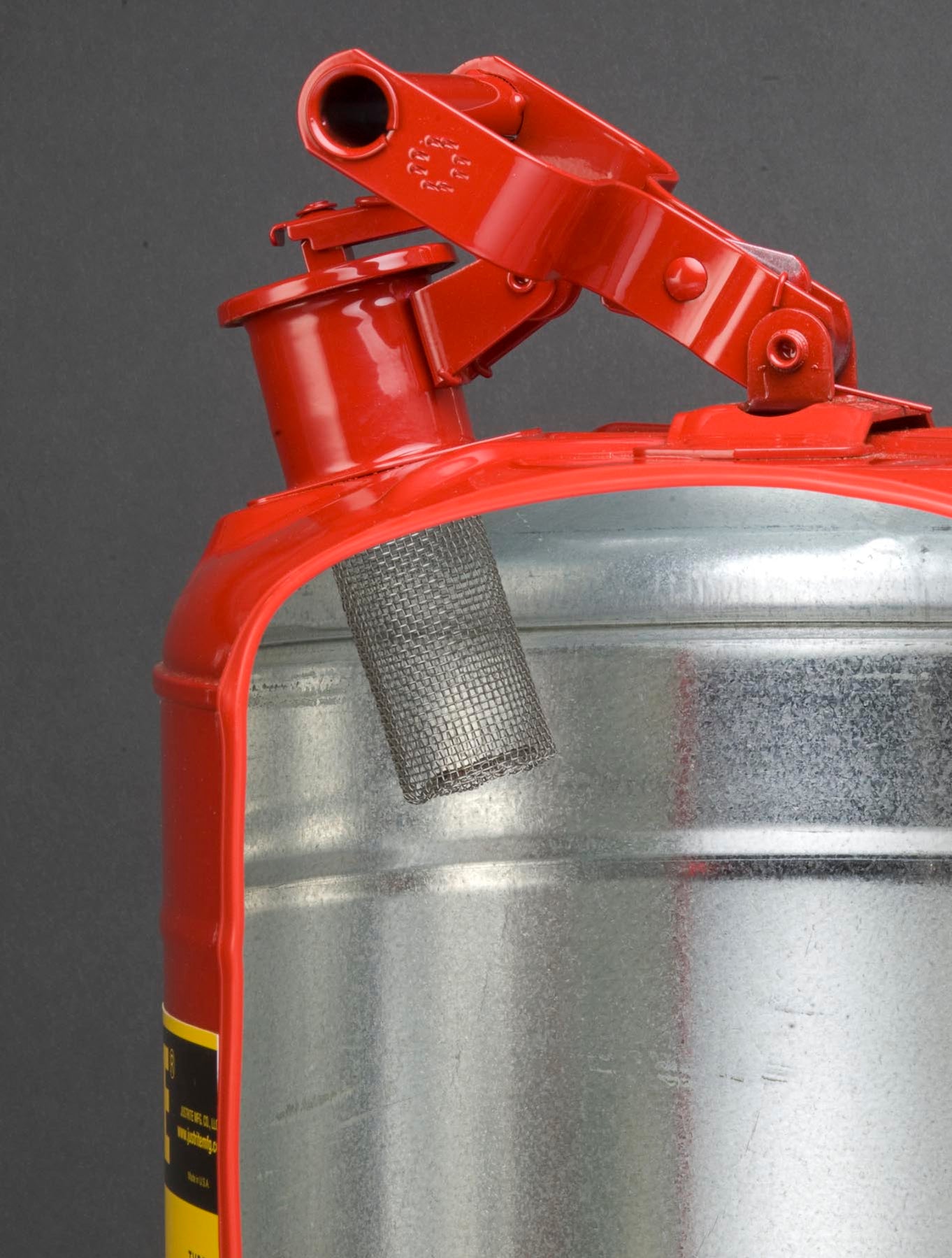 Justrite 7150100 Type I Steel Safety Can for Flammables, 5 gallon, Red ...