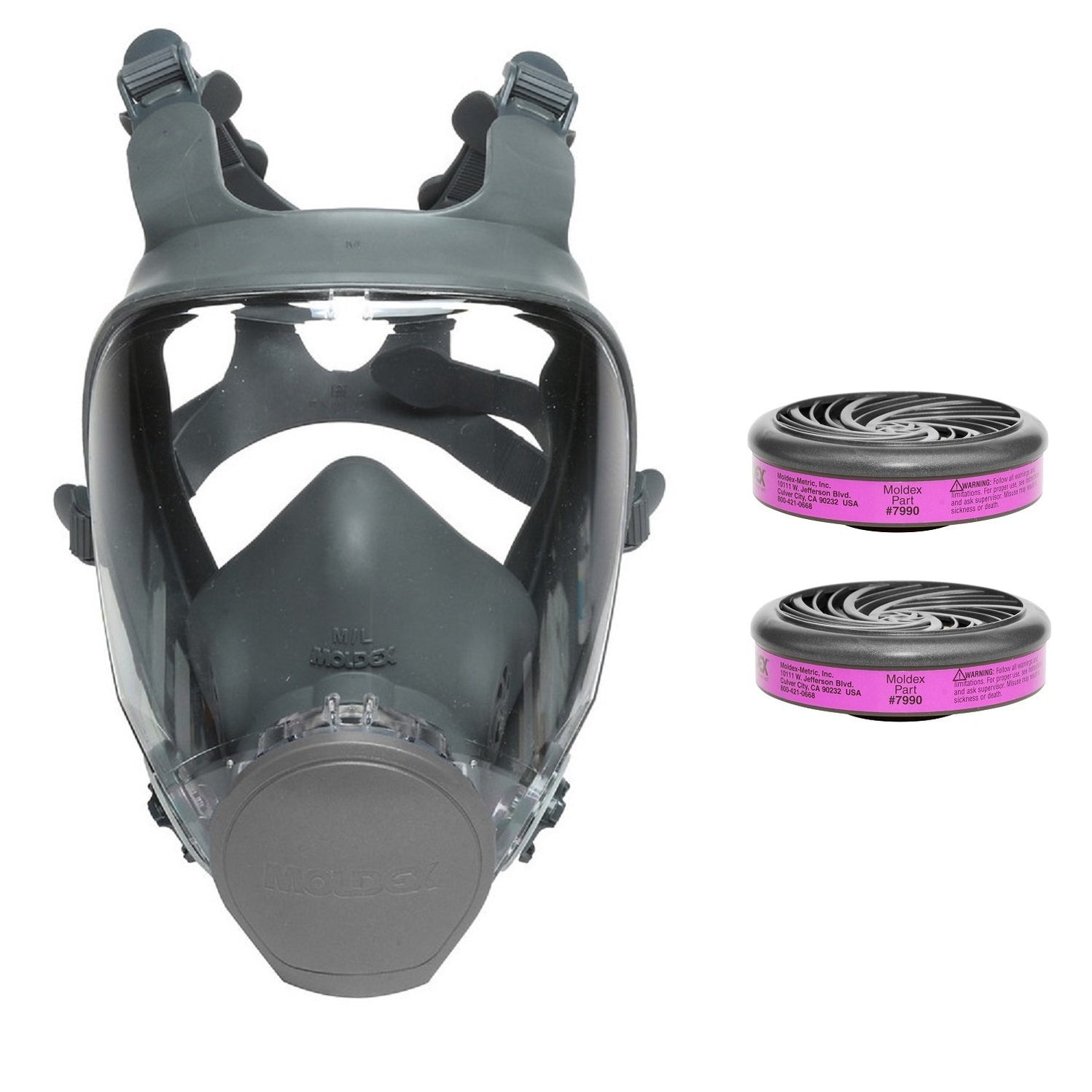 Moldex 9000 Series Reusable Full Face Respirator, Ultra-Lightweight wi ...