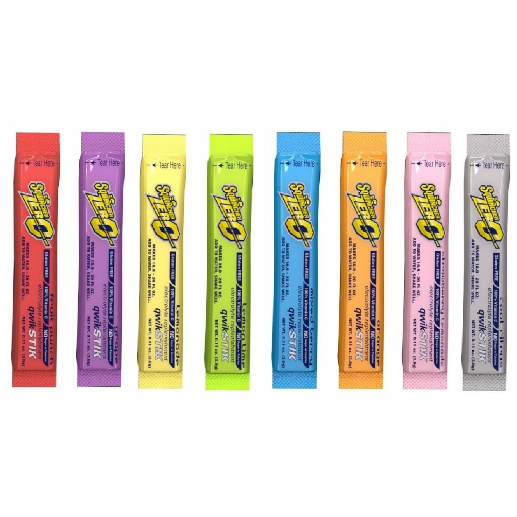 Sqwincher ZERO Powder Qwik Sticks, Zero Calorie, Performance Electroly ...