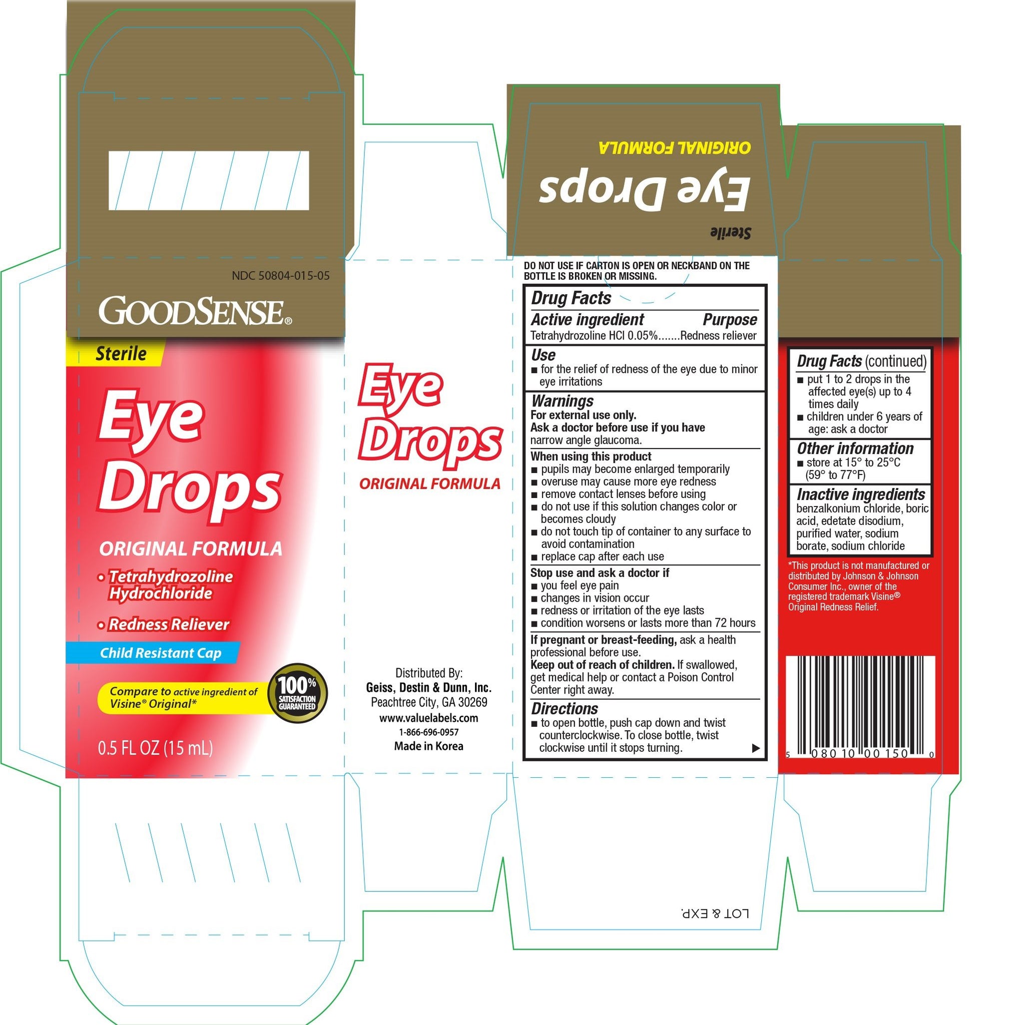 Goodsense Sterile Eye Drops 0.5oz Bottle – ASA Safety Supply