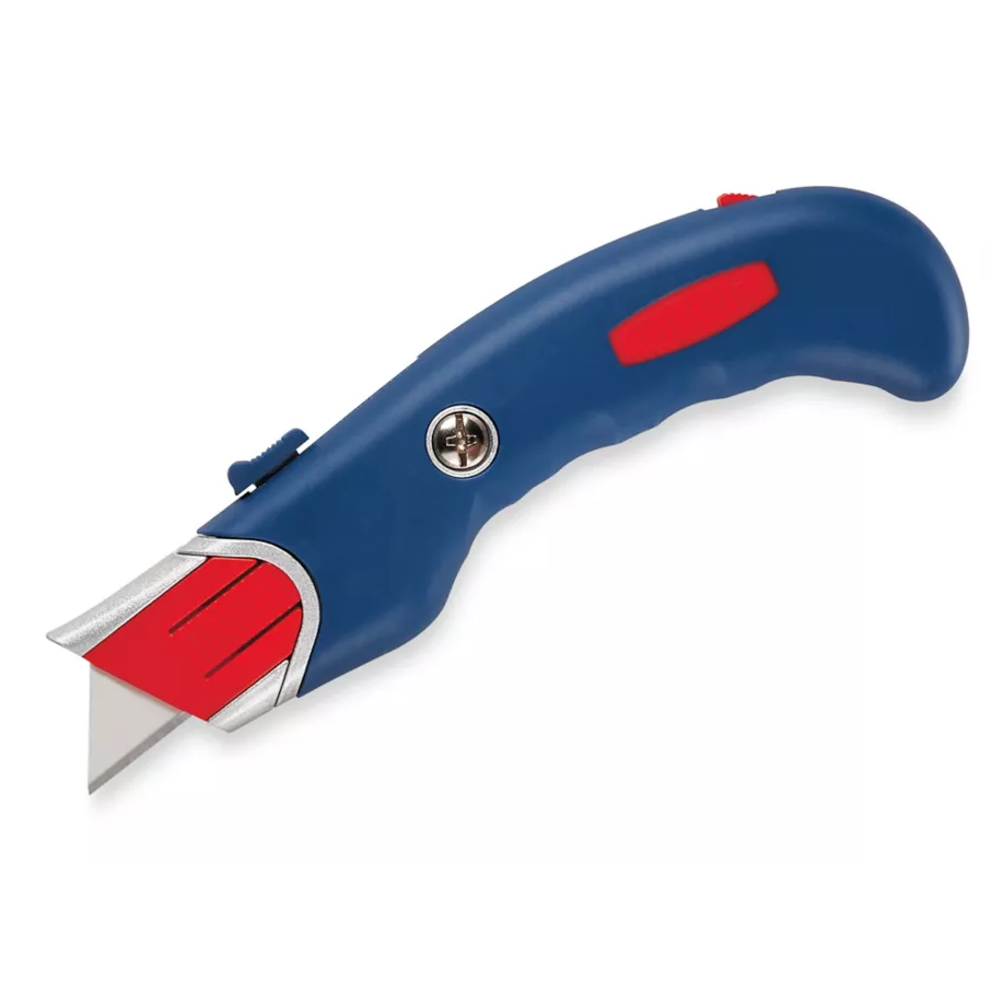Blue Auto-Retractable Safety Knife, H-1370 (Pack of 6) — ASA Safety Supply