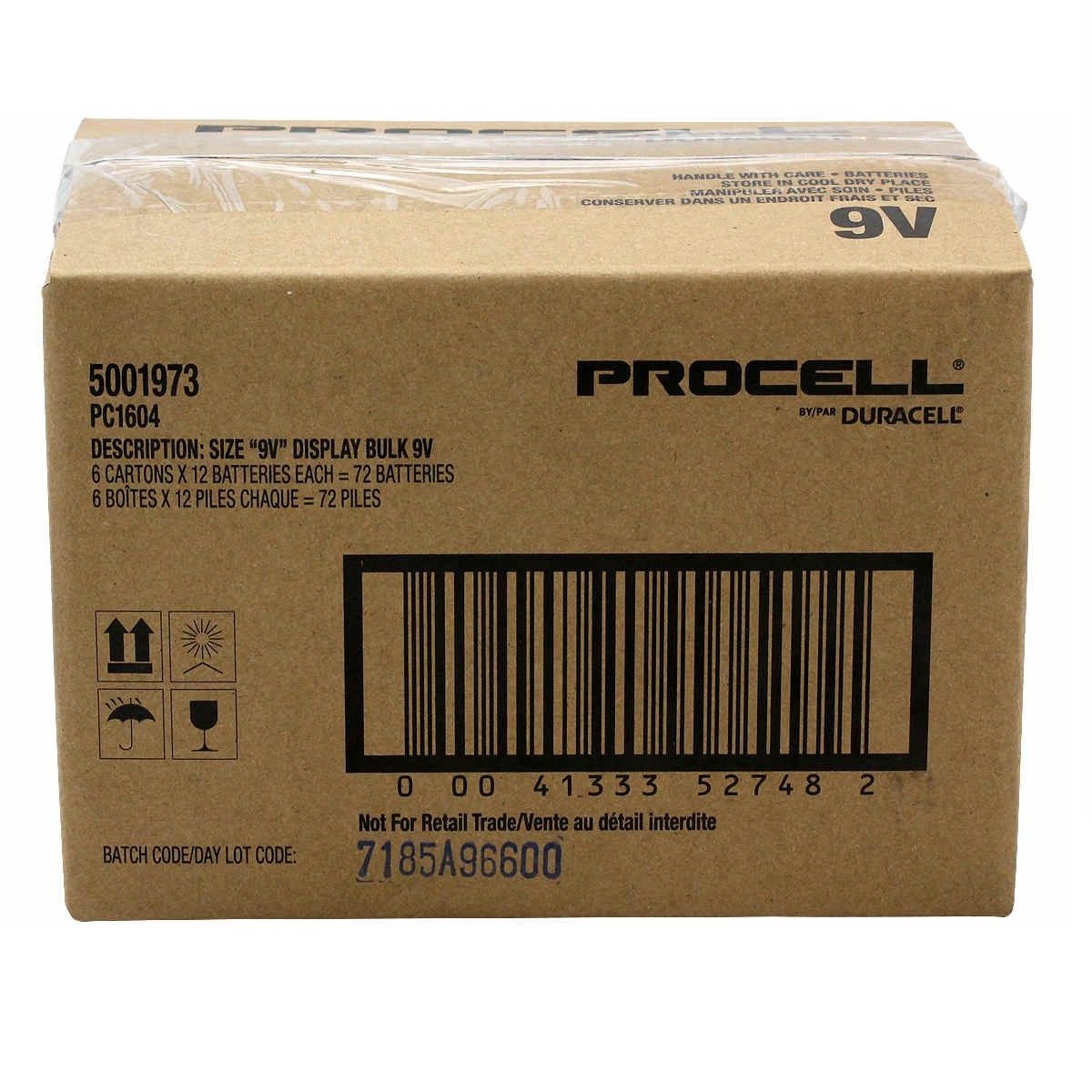 Duracell Procell Alkaline 9 Volt Batteries, PC1604 – ASA Safety Supply