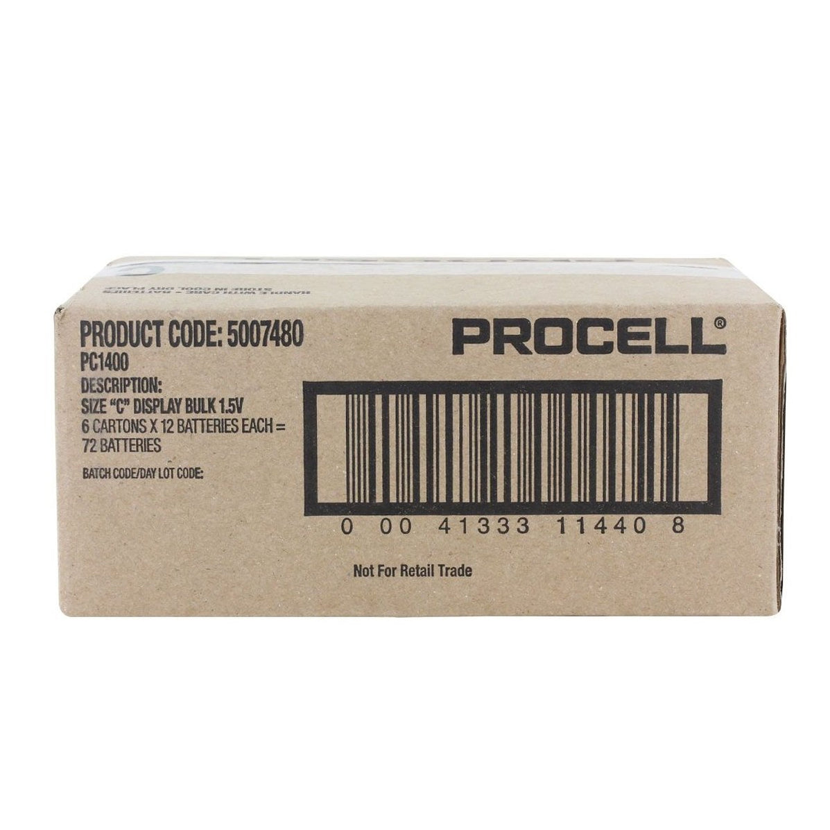 Duracell Procell Alkaline C Batteries, PC1400 — ASA Safety Supply