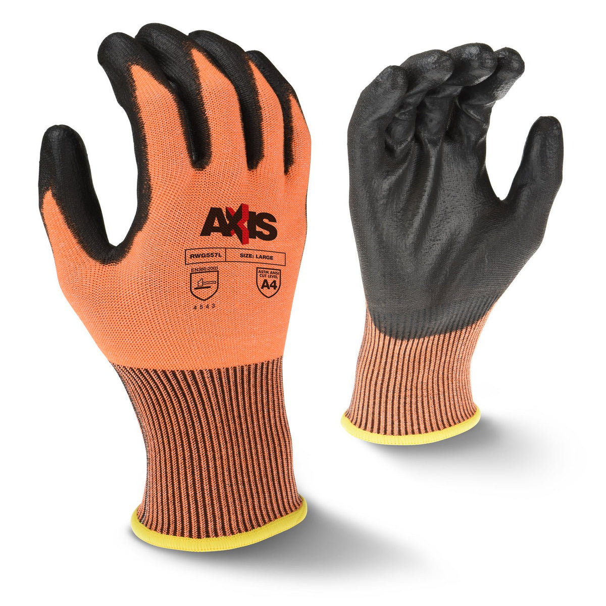 Radians RWG557 AXIS High Tenacity Nylon ANSI Cut Protection Level A4 W ...