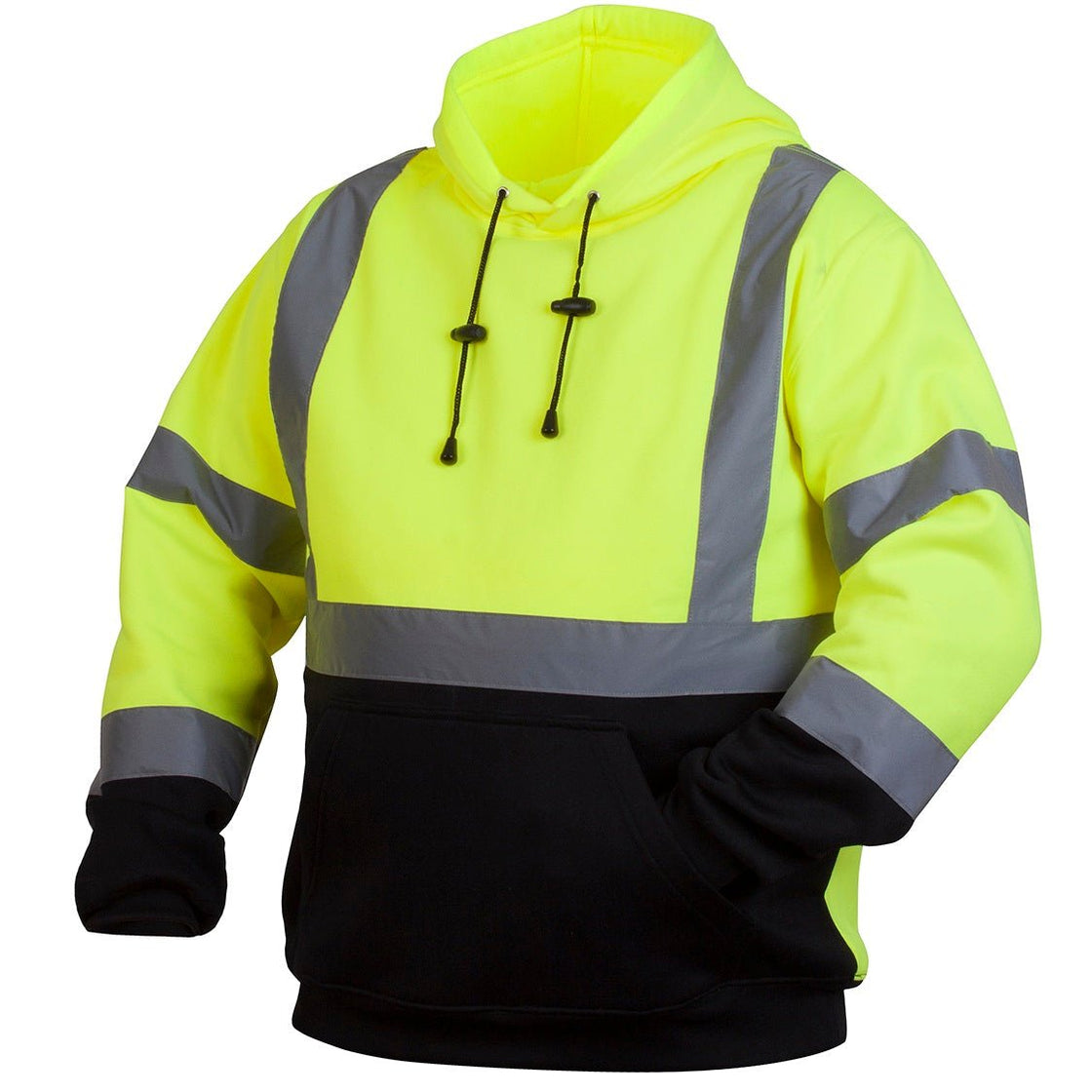 Pyramex RSSH3210 Type R Class 3 Black Bottom Pullover Safety Sweatshir ...